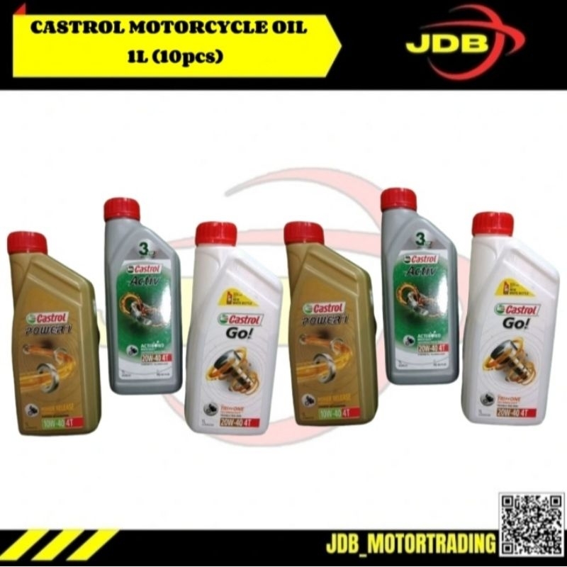 CASTROL MOTORCYCLE OIL 1L (10pcs) | Shopee Philippines