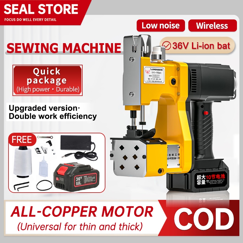 Wireless 36V Sack Sealer Bag Closer Sewing Machine Portable Electric ...