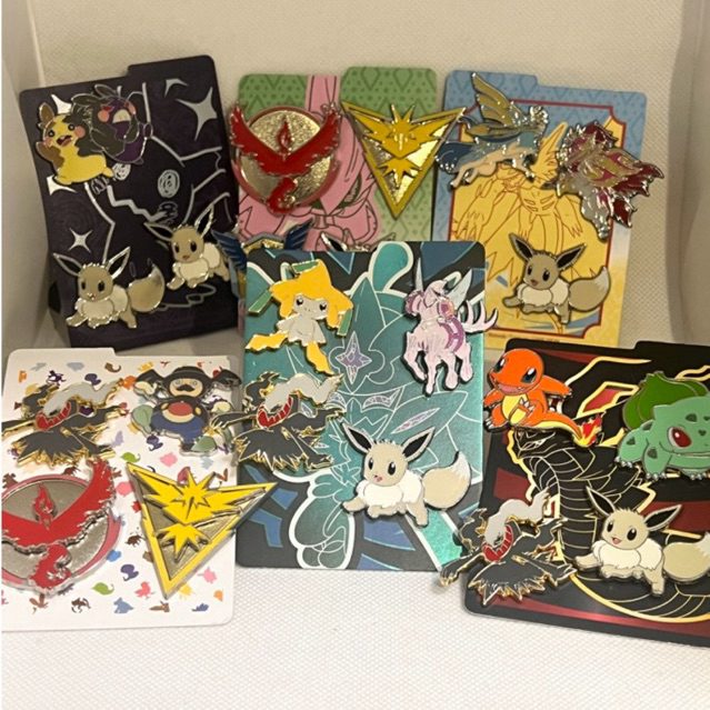 Pokemon Collectors Pins - Eevee Bulbasaur Charmander Dialga Zapdos ...