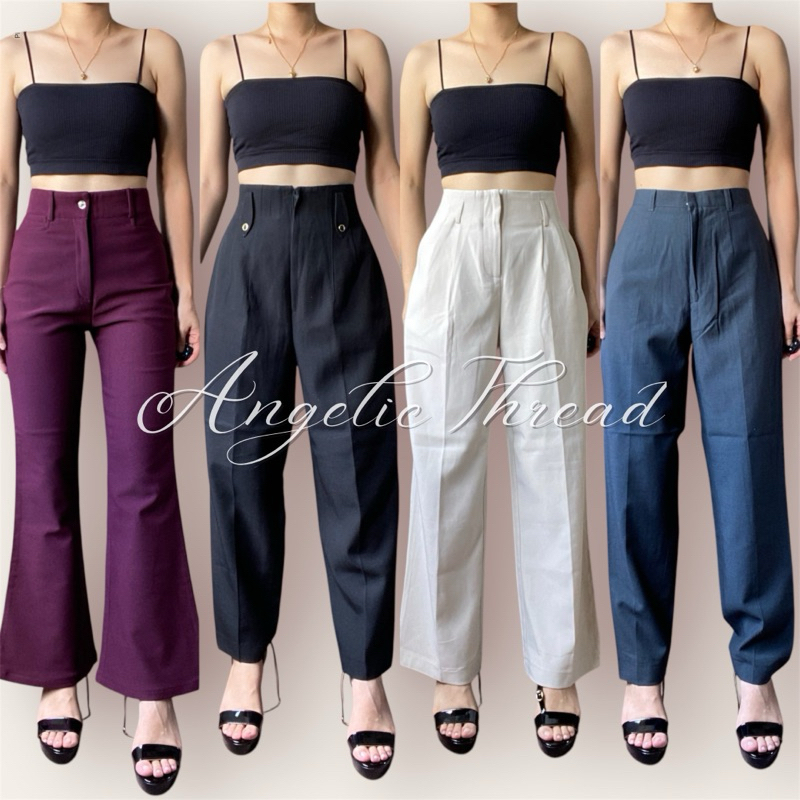 Thrifted Women Trouser / Slacks mix Cotton & Square Pants | Shopee ...