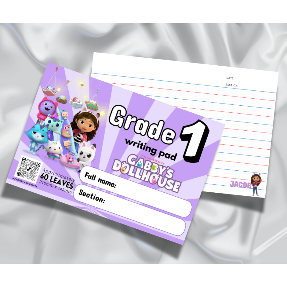 Personalized | Customized Pad Paper with Name & Grade – Nursery, Kinder ...
