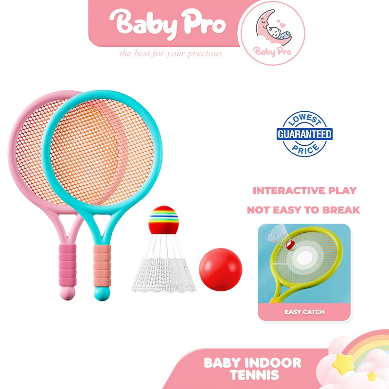 Baby Pro Kids Badminton/Tennis Rackets and Ball Toy Set Indoor and ...