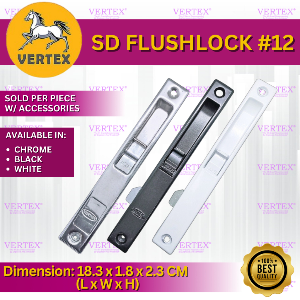 SD Flush Lock #12 (Chrome, Black, White) | Shopee Philippines
