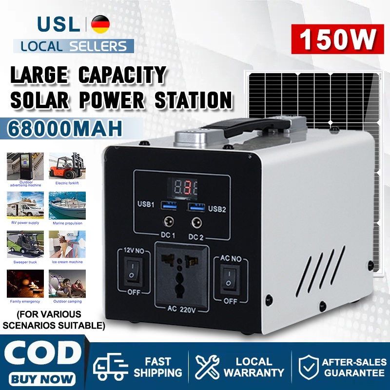 150W Portable Power Station 68800mAh Big Capacity Home Power Supply ...