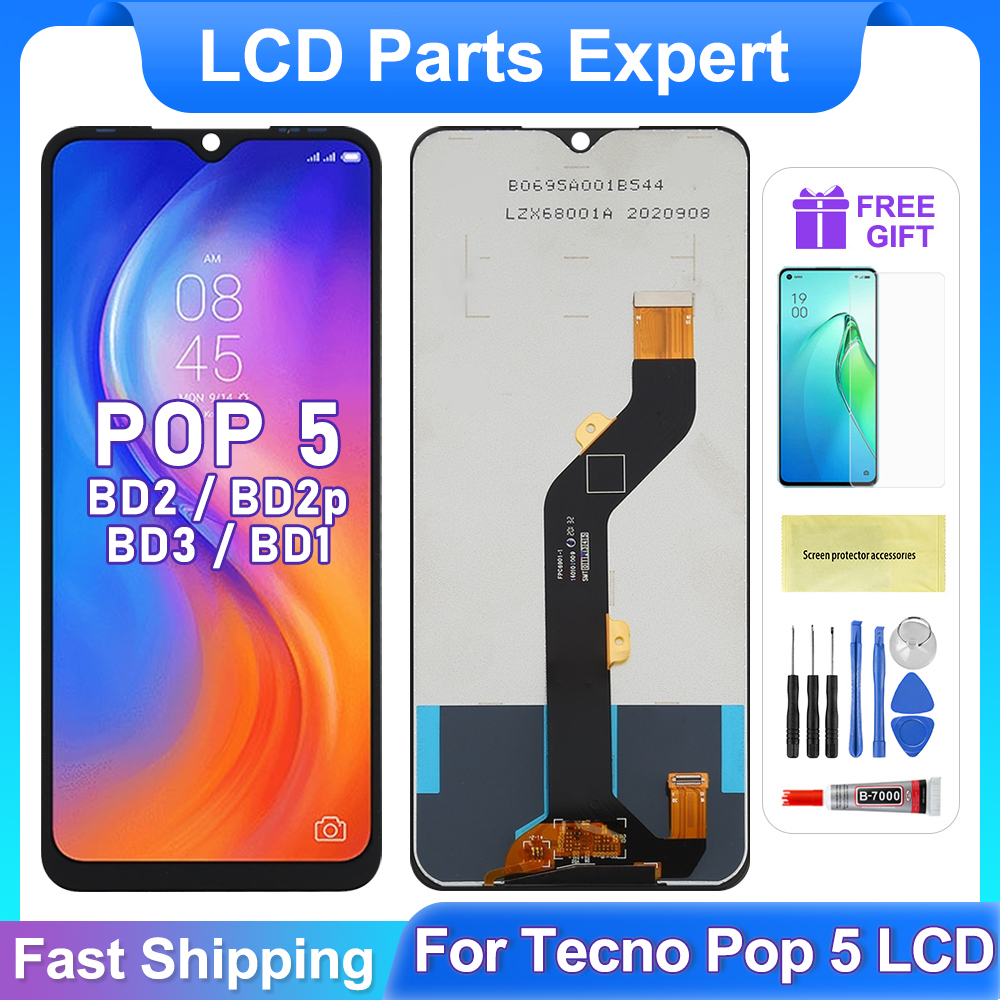 LCD For Tecno Pop 5 BD2 BD2p BD3 BD1 LCD Display Touch Screen Digitizer ...