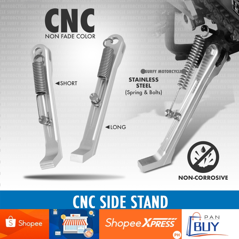 CNC Aluminum Alloy Side Stand 18cm/20.5cm With Spring Bolts | Shopee ...