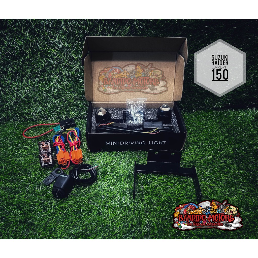 MINI DRIVING LIGHTS SET WITH RAIDER 150 CARB/F.I BRACKET | Shopee ...