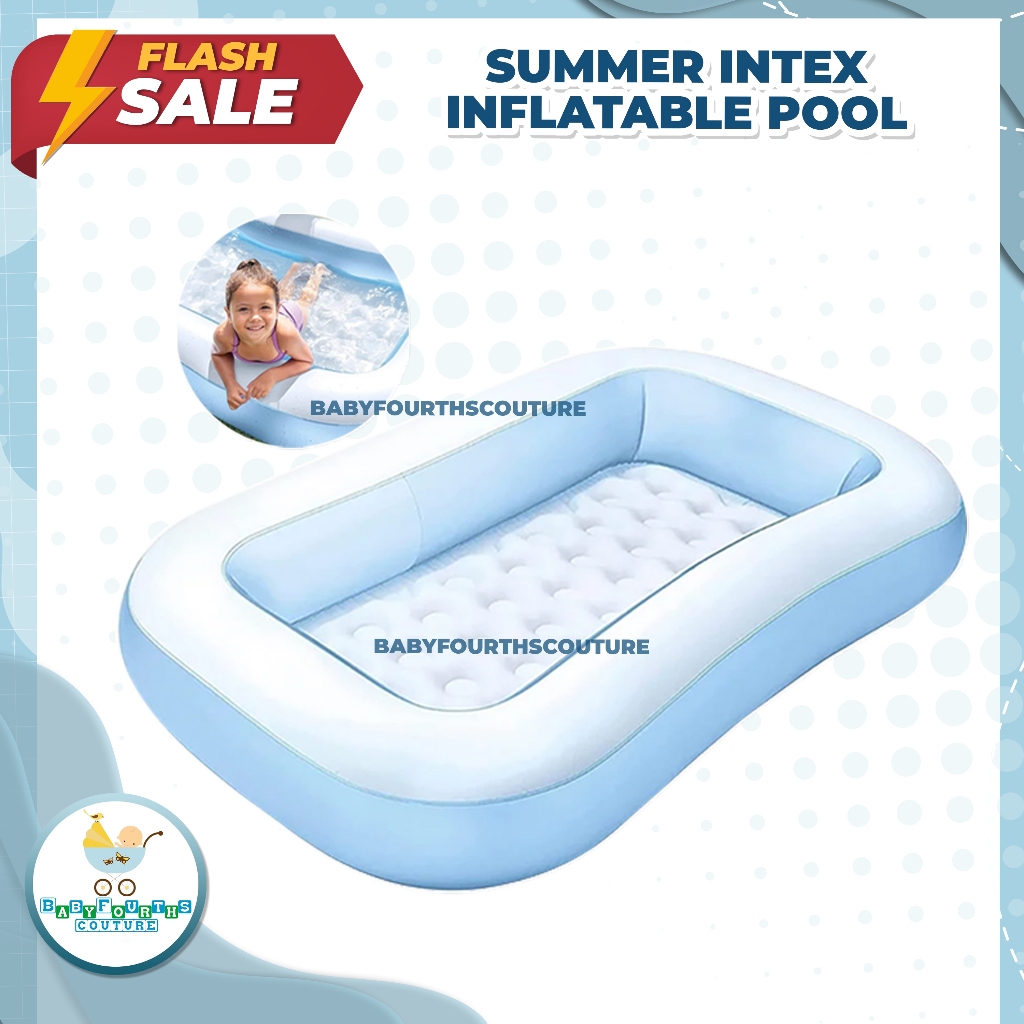 COD INTEX RECTANGULAR SUMMER INFLATABLE SWIMMING POOL | Shopee Philippines