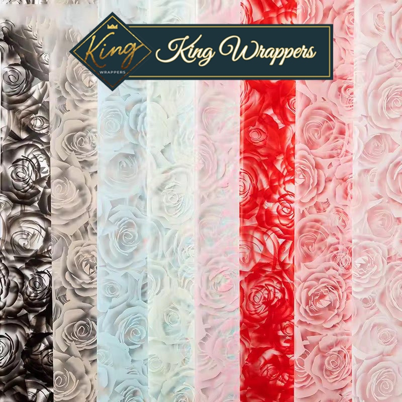 20pcs per pack Jelly Film Rose Flower Bouquet Wrapper Floral Wrapper ...