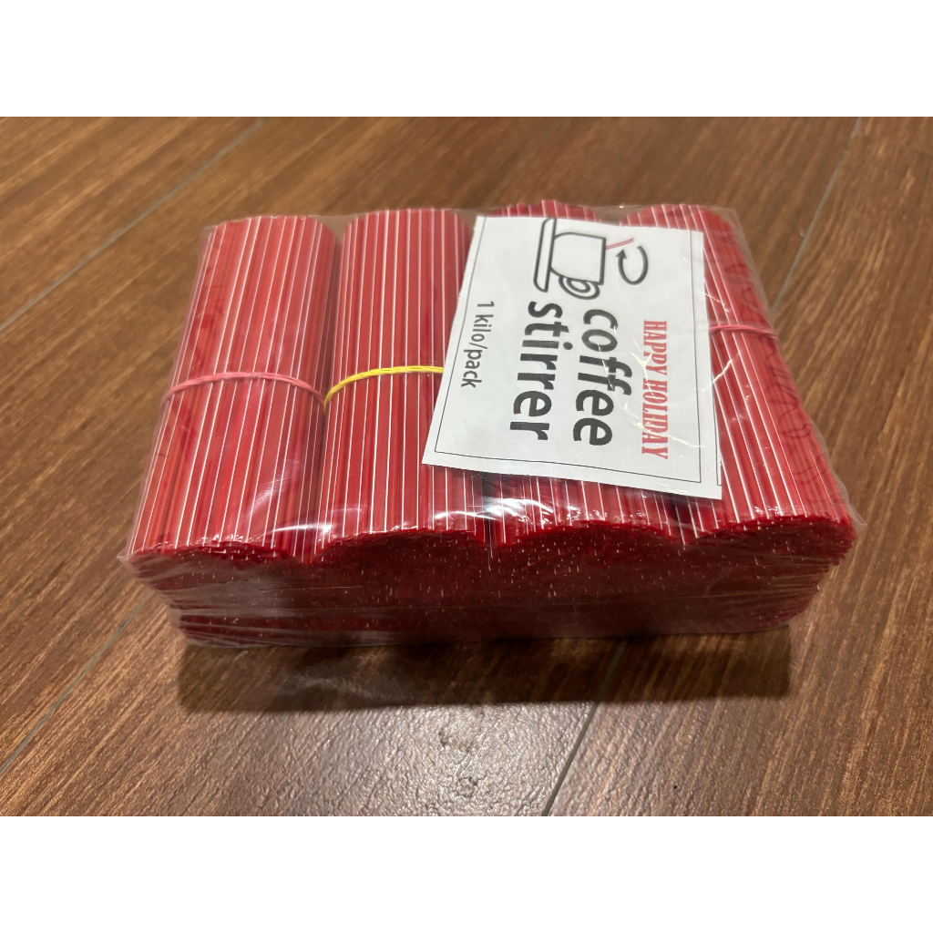 PER KILO Coffee Stirrer Red [1/4 kl = 250+ pcs, 1 kl = 1000+ pcs ...