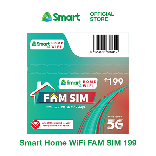 Smart Bro Fam Sim 199 With 20gb Data For 7 Days | Shopee Philippines