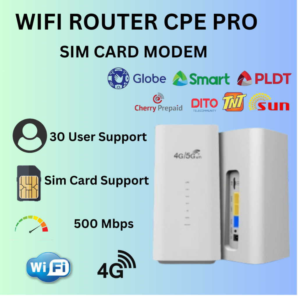 2024 NEW WiFi Router Modem 𝐂𝐏𝐄 𝐏𝐑𝐎 LTE Openline Cat12 Up To 500Mbps 2 ...