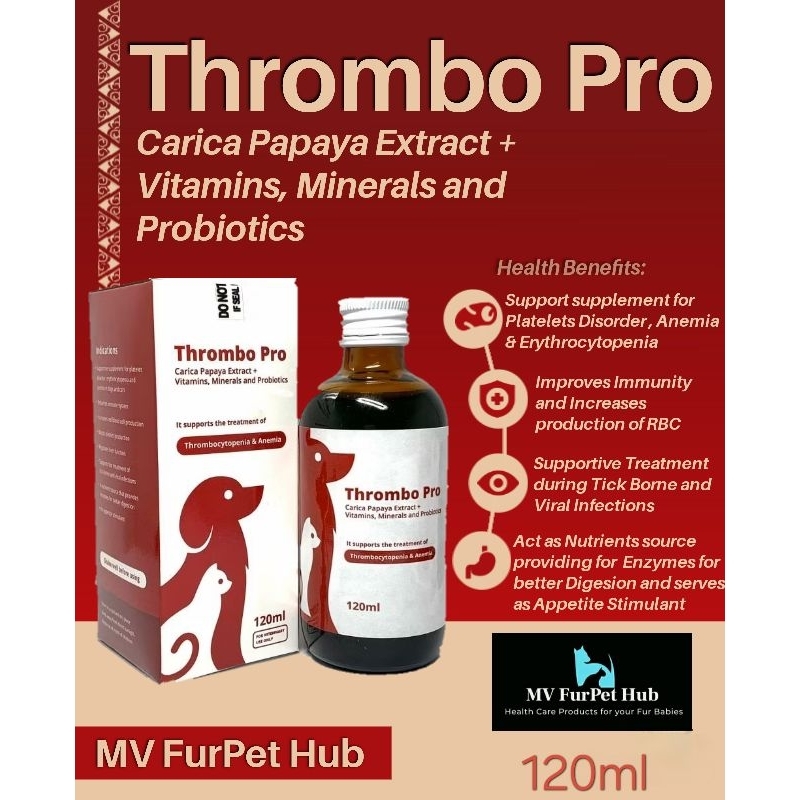 THROMBO PRO , 120ml (for dog and Cats) | Shopee Philippines