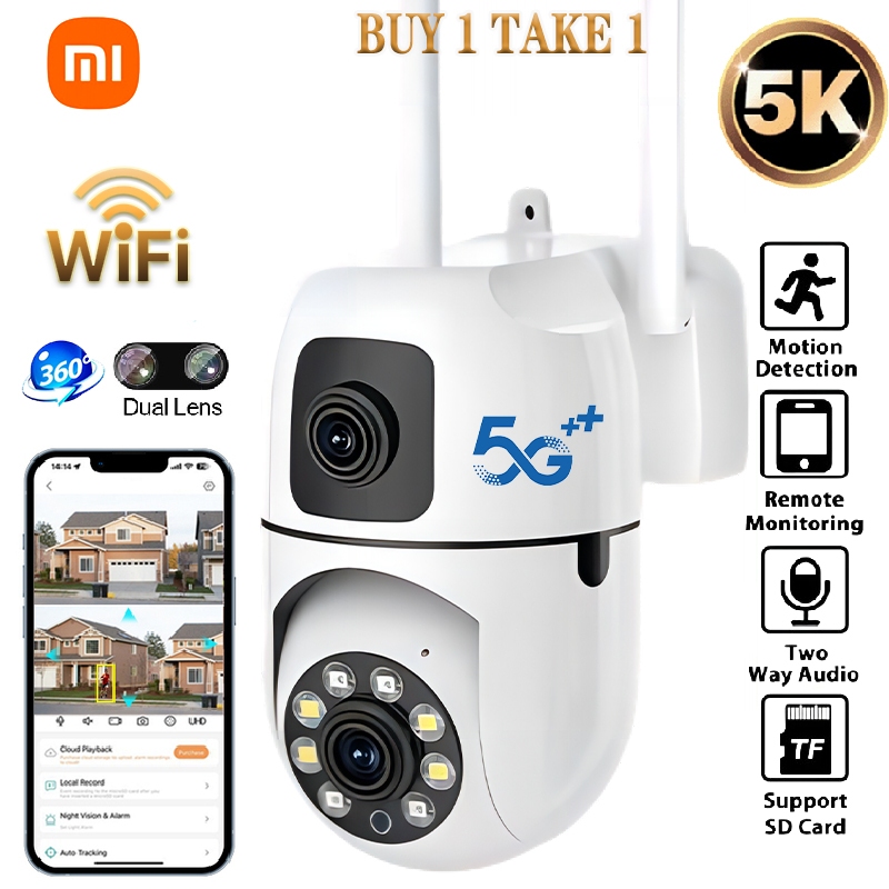 XIAOMI CCTV Camera No WIFI Needed 50MP Dual Lens Auto Track Full Color ...