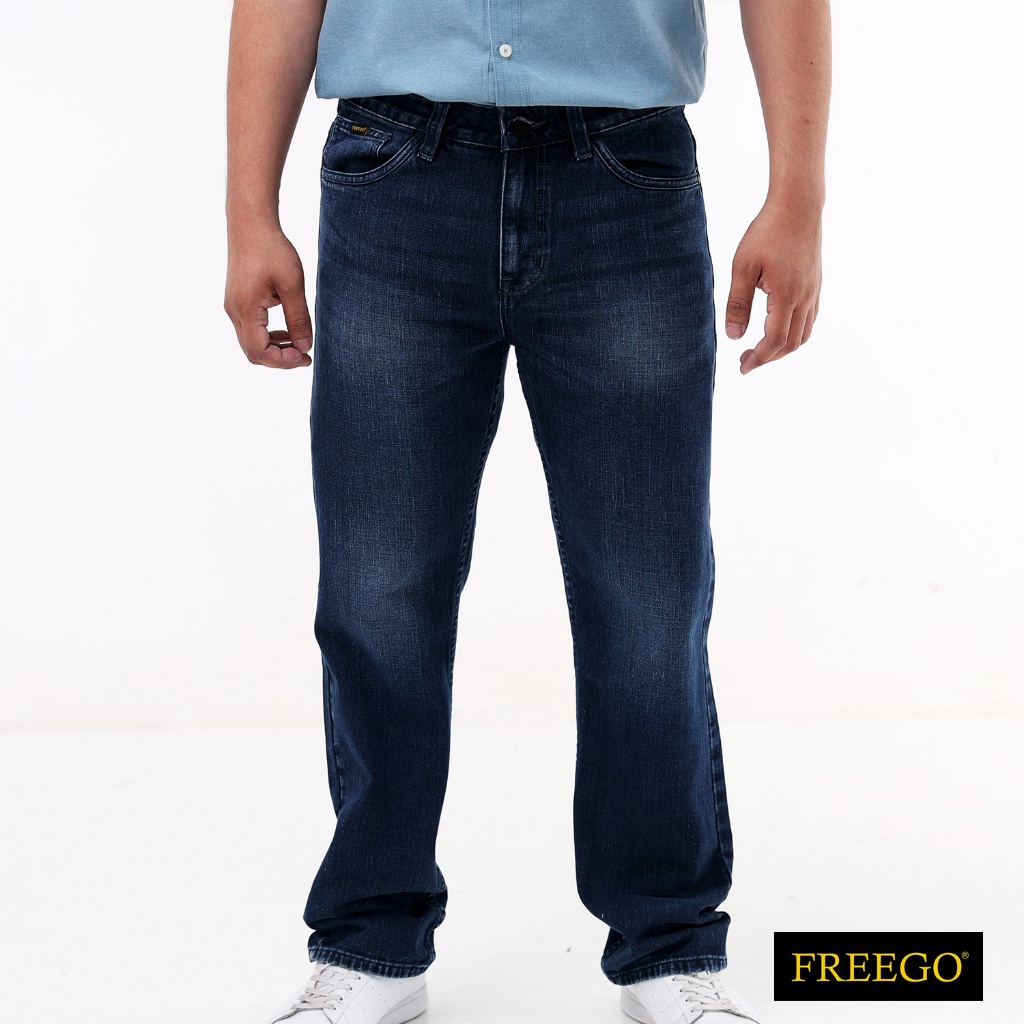 Freego Mens Denim Long Pants Regular Fit GSB20-0049 | Shopee Philippines