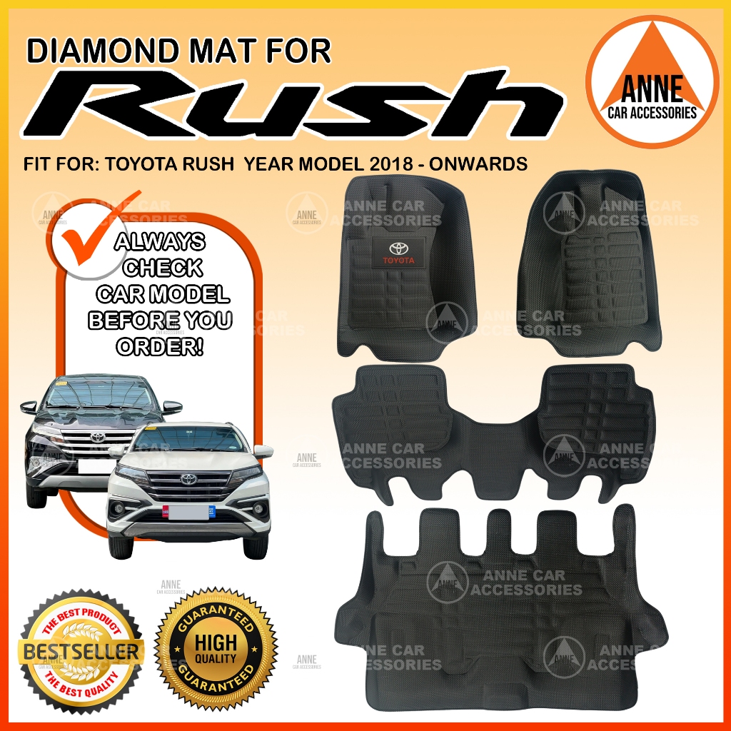 5D Diamond Car Deep Dish Matting for Toyota Rush 2018 - Onwards Mats ...