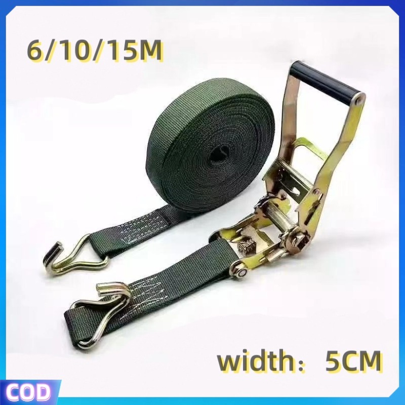 10M Ratchet Strap Tie Down Adjustable Heavy Duty Tie-Down Ratchet Cargo Truck Straps Wire Hook ...