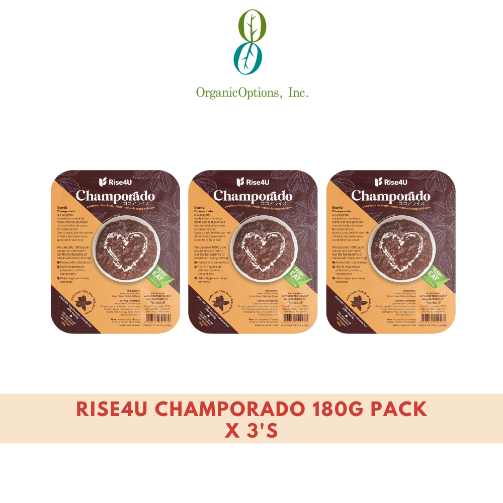 Rise4U Champorado Tray-Ready-to-Eat Chocolatey Rice, Gluten-Free, Rich ...
