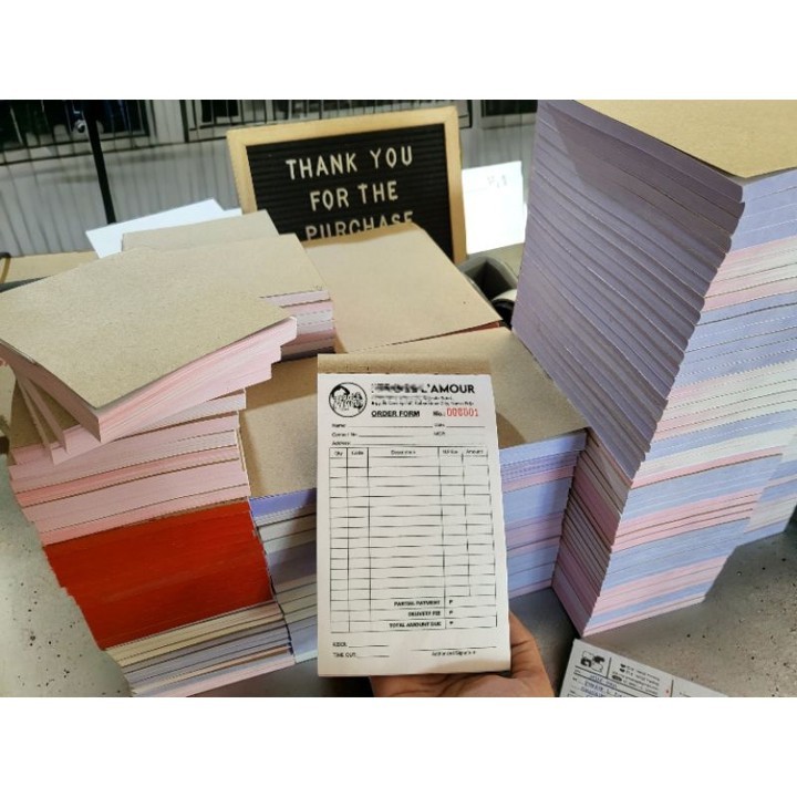 CUSTOMIZED RECEIPT SMALL SIZE 3x4 or 2x4- CARBONIZED | Shopee Philippines