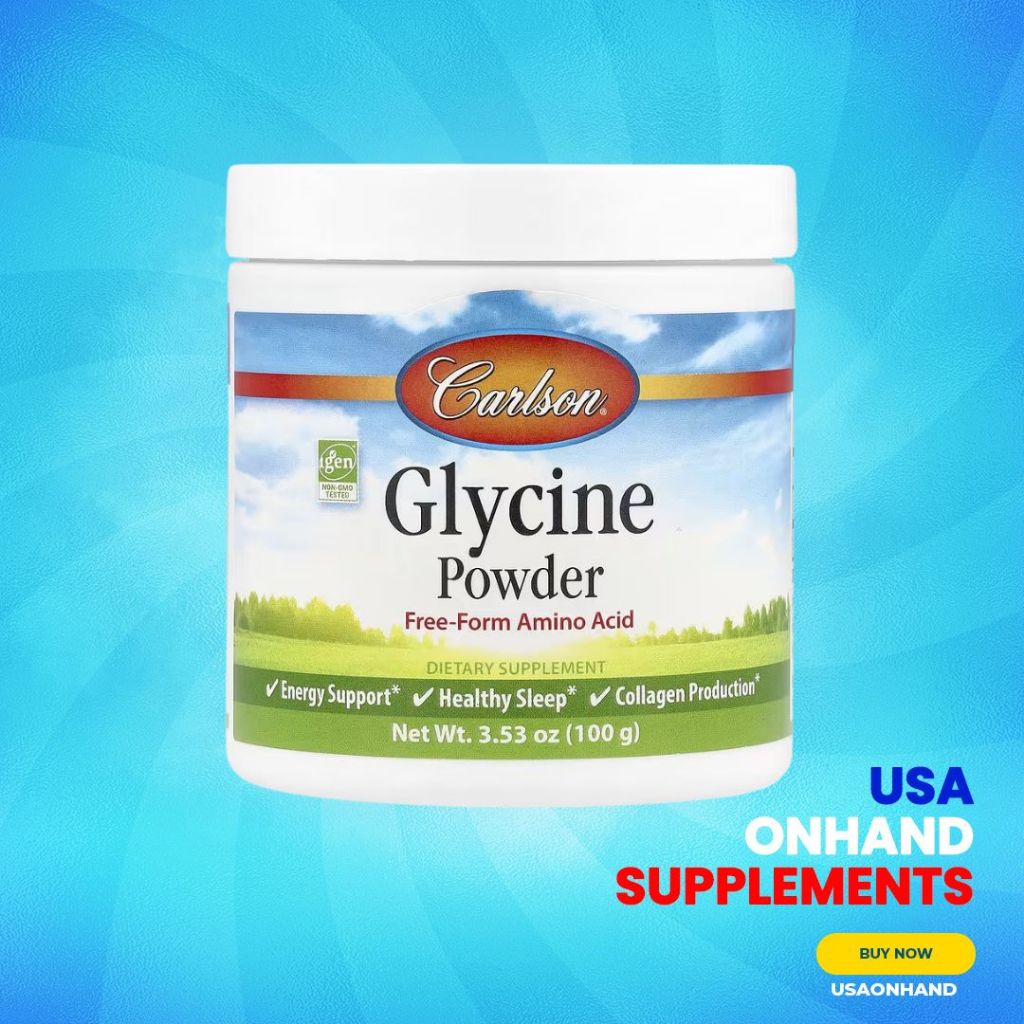 USA Onhand | Carlson, Glycine Powder, Free Form Amino Acid ( Energy ...