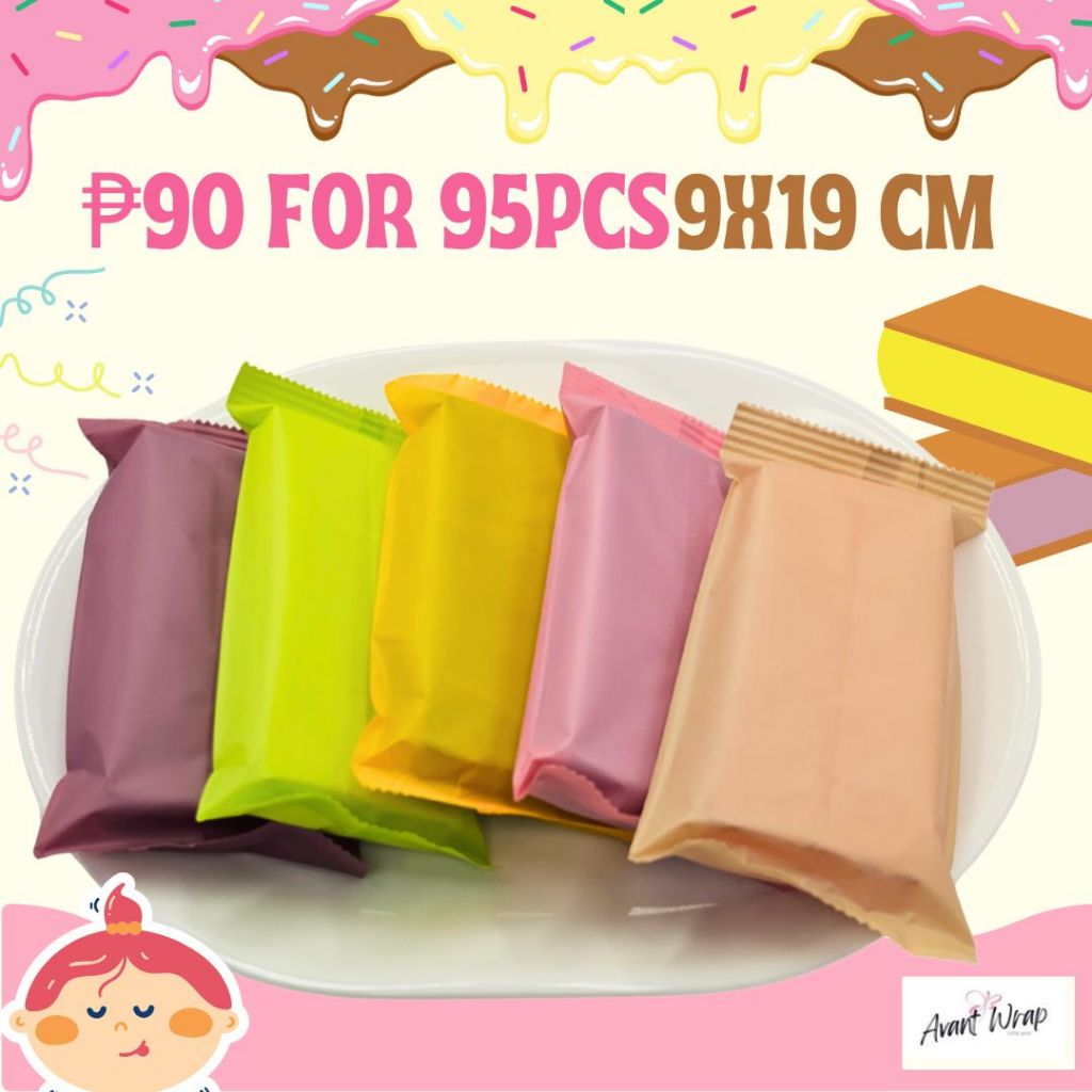 FP10003 (95PCS) 9x19 CM Ice Cream Bag Popsicle Graham Bar Soap Pink ...