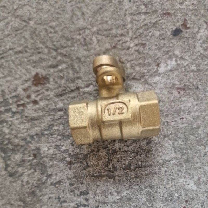(PER 120pcs) Brass Ball Valve w/ Lock Wing 1/2"" Water Meter Copper Gate Valve Water Meter Front ...
