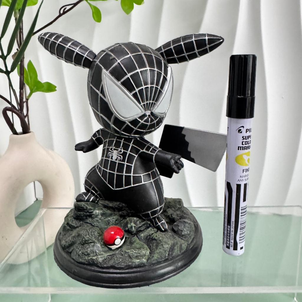 SALE!!! Pokemon Pikachu Cosplay Black Spider-Man Collectible Figure ...