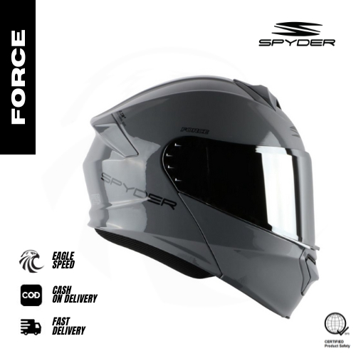 【EAGLE SPEED】SPYDER MODULAR HELMET FORCE BATTLESHIP GRAY DUAL VISOR ...