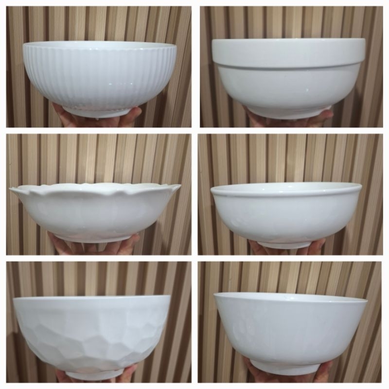 Round Big Deep Ceramic Bowls 8inch microwave safe dishwasher safe ...