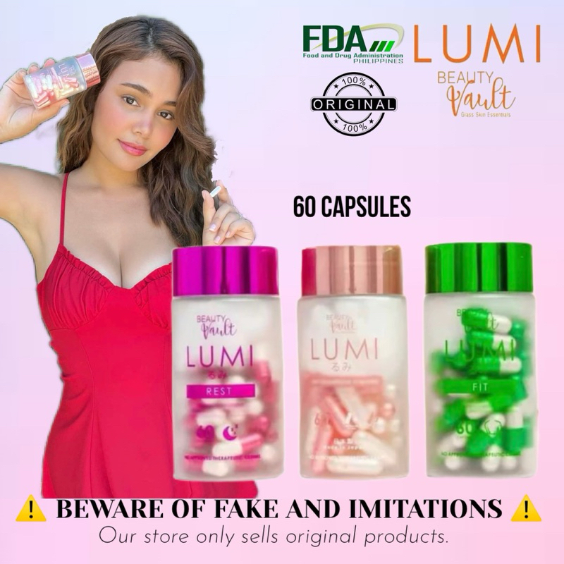 𝐎𝐑𝐈𝐆𝐈𝐍𝐀𝐋 LUMI GLUTATHIONE Day and Night (60 capsules) | Shopee Philippines