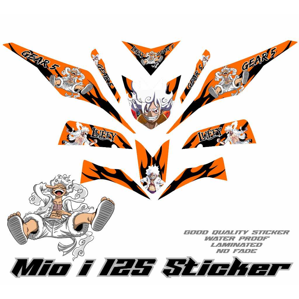 Yamaha Mio i 125 Decals Sticker One Piece Design Luffy Gear 5 | Shopee ...