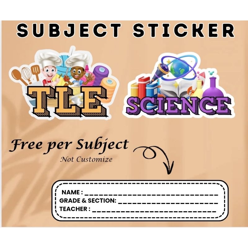 SUBJECT LABEL STICKERS 2025 NEW CURRICULUM | Shopee Philippines