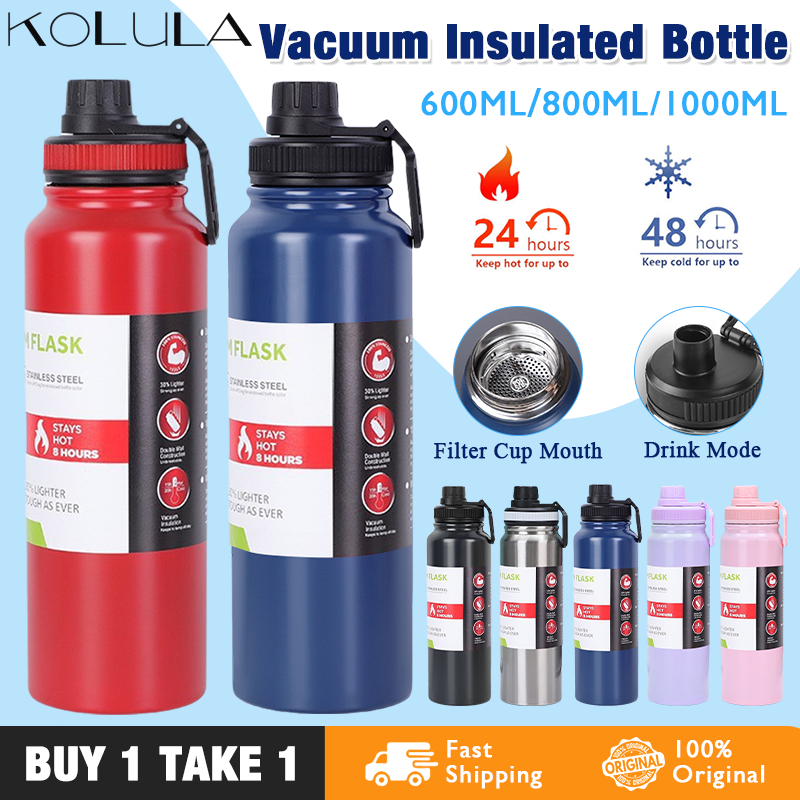 [COD] KOLULA Tumbler Hot and Cold Stainless Steel Thermos Flask 304 ...