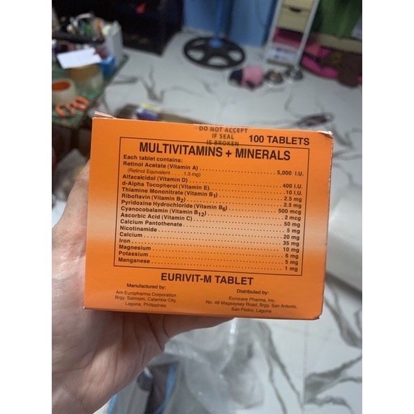 MULTIVITAMINS + MINERALS (EURIVIT M) | Shopee Philippines
