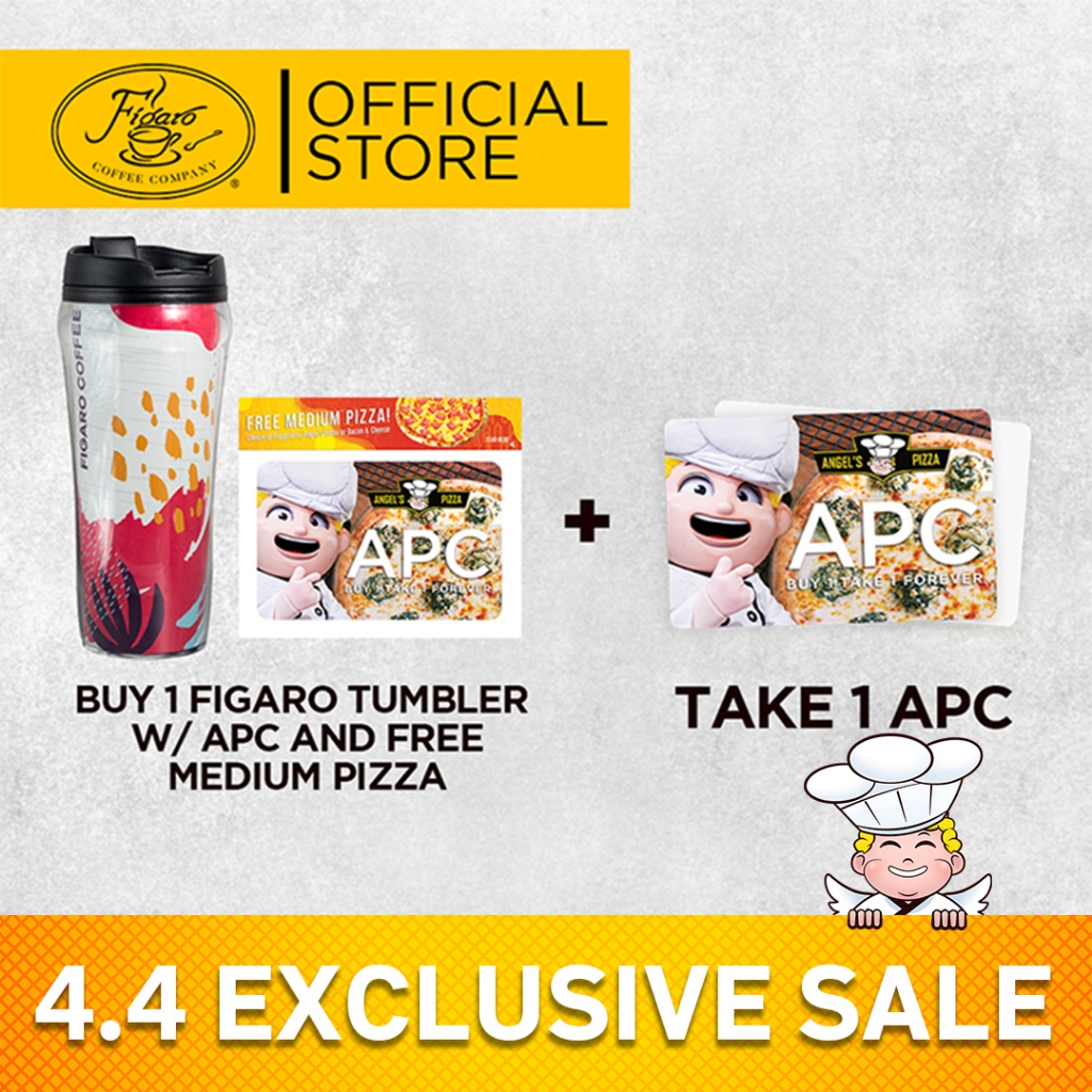 FIGARO TUMBLER W/ FREE ANGEL'S PIZZA CARD AND MEDIUM PIZZA | Shopee ...