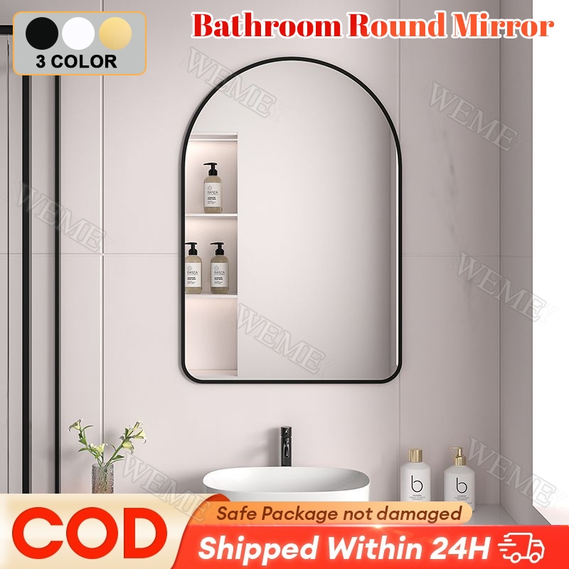 Nordic Arched Mirror Bathroom Mirror Toilet Mirror Wall Hanging With ...