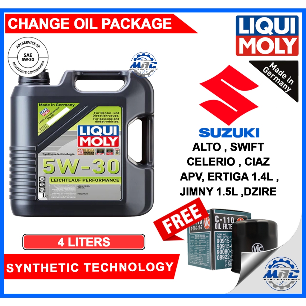 liqui moly leichtlauf performance 5W30 4 Liters for SUZUKI ERTIGA / CELERIO / APV / SWIFT ...