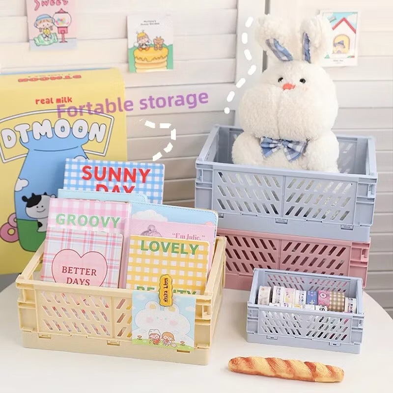 Simple and Creative Foldable Stackable desktop Storage box Collapsible ...