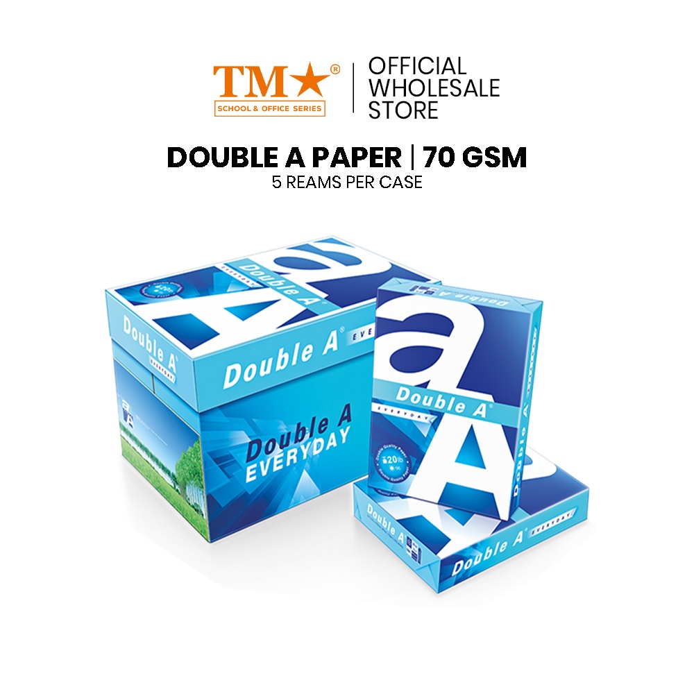 Double A | 5 reams Bond Paper 70 GSM (DA) | Shopee Philippines