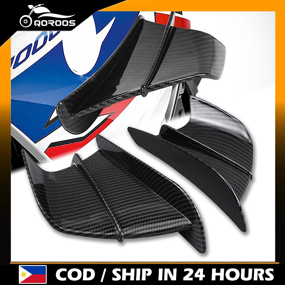 2PCS MOTORCYCLE SIDE WINGLET CARBON UNIVERSAL MODIFICATION ACCESSORY ...