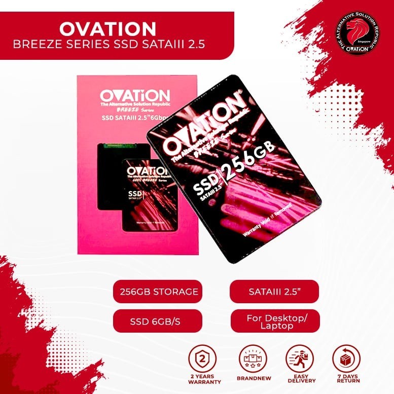 OVATION SSD BREEZE 2.5 SATA3 120G/240G/256G/480G/512G | Shopee Philippines