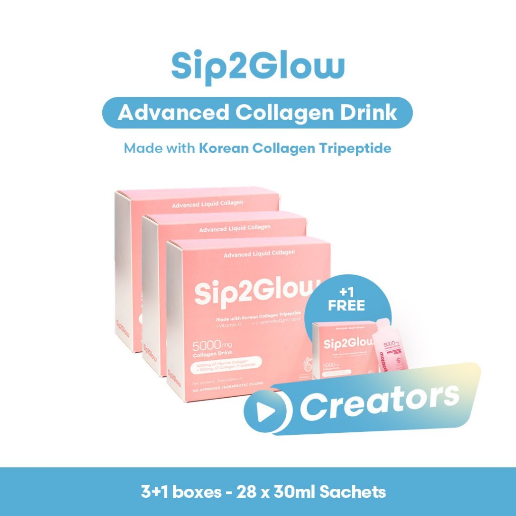 [B3G1][Creators] Sip2Glow Advanced Collagen Drink with Korean Collagen ...