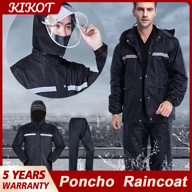 KIKOT Outdoor Motorcycle Poncho Raincoat For Men/Women Double layer ...