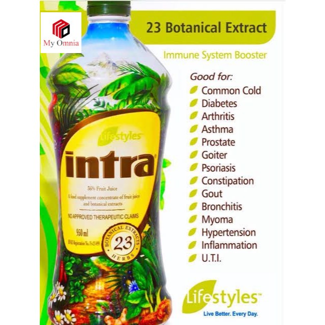 LIFESTYLES INTRA Herbal Juice Food Supplement 950ml | Shopee Philippines