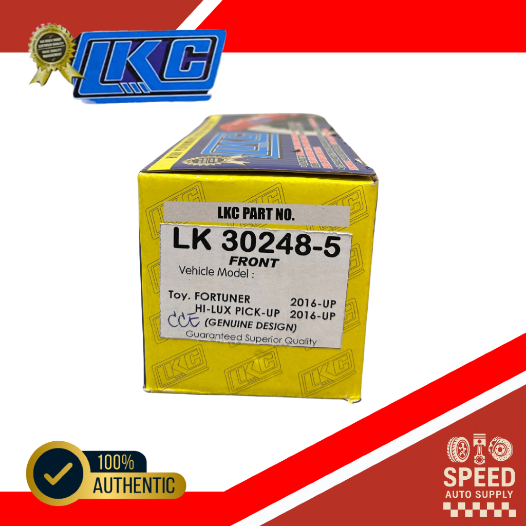 LKC Brake Pad (LK 30248-5) Front Toyota Fortuner 2016-UP Hi-Lux Pick-Up ...