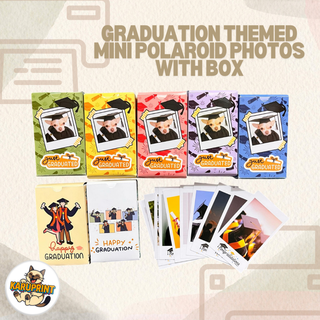 GRADUATION THEMED MINI POLAROID PHOTOS WITH BOX | Shopee Philippines
