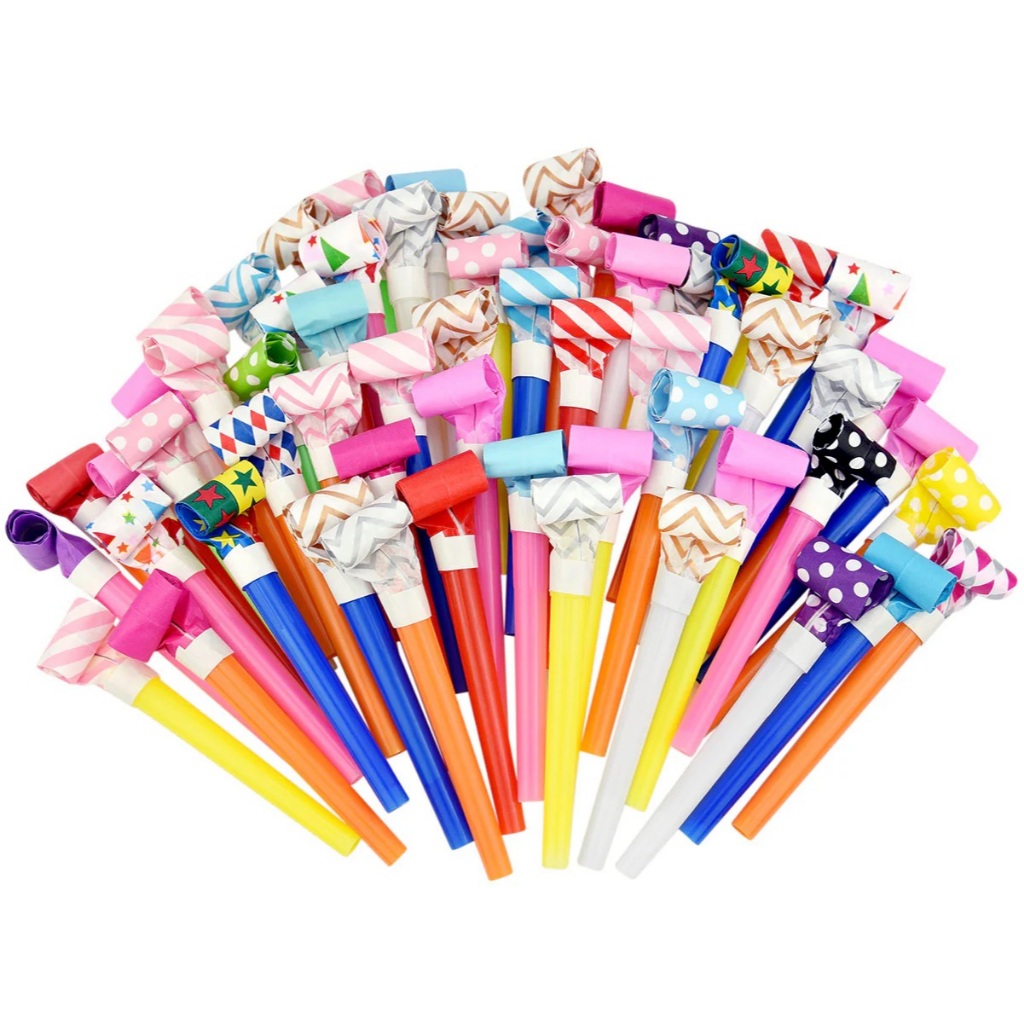 D77 Party Decorations | Birthday Party Toy Horns Blowouts Whistles ...