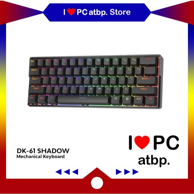 Kemove DK61 Shadow Mechanical Keyboard (60%% Layout, Wired/Bluetooth ...