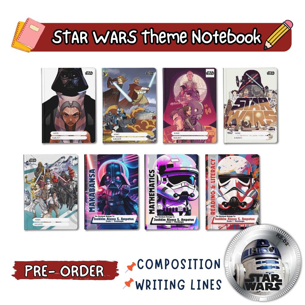 PRE-ORDER STAR WARS THEME NOTEBOOK (composition,writing) | Shopee ...