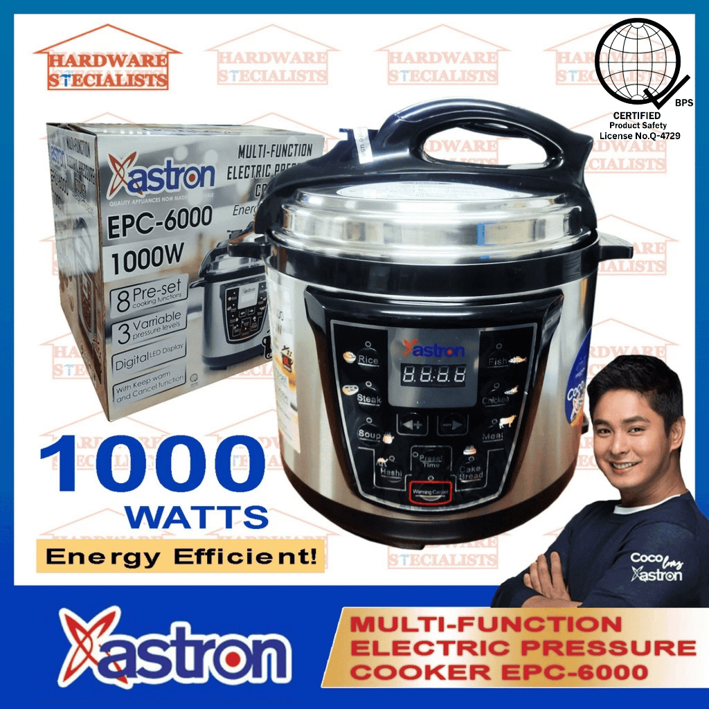 Astron Multi-Function Electric Pressure Cooker 1000W EPC-6000 Original ...